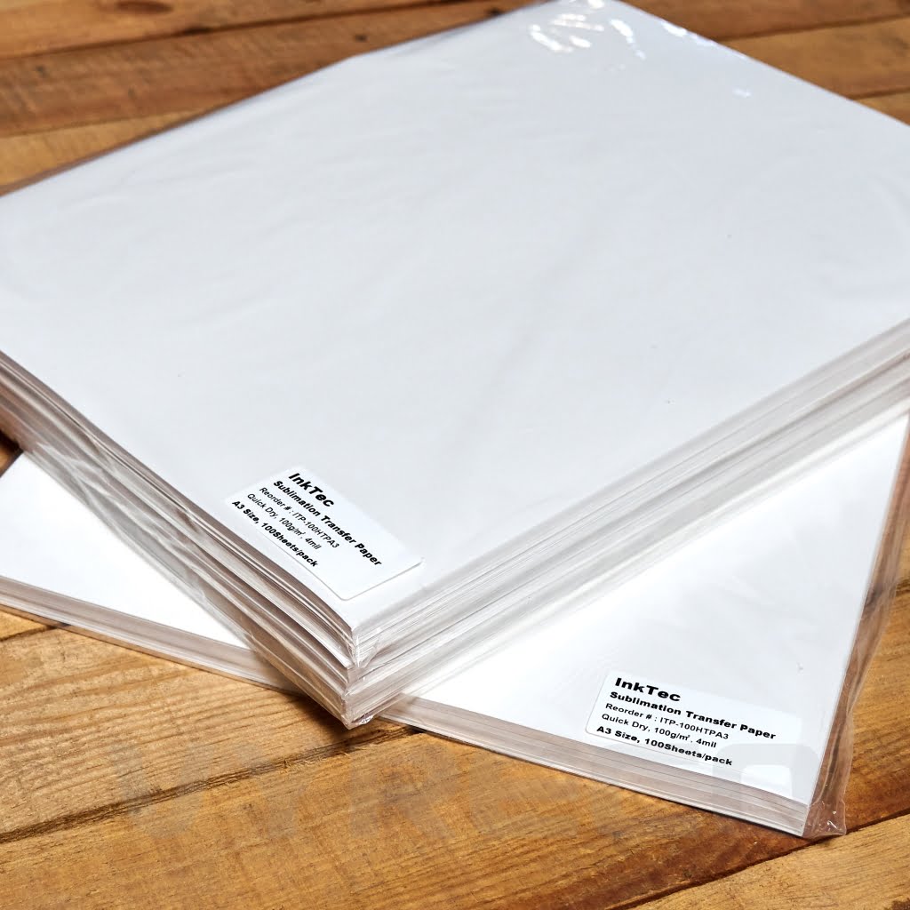 Papel sublimación, 100 hojas InkTec tamaño A3 y A4 | InkTec Ibérica